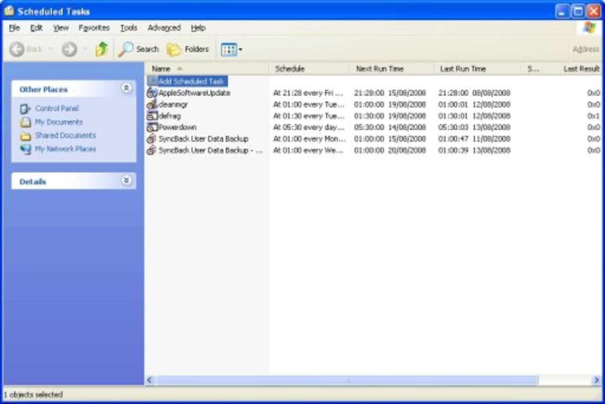 Scheduled Tasks - Running Tasks Without A Password in Windows XP ... Scheduled Tasks - Running Tasks Without A Password in Windows XP ...